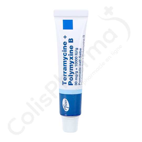 Terramycine 30 mg/g + Polymyxine B 10000 IU/g - Huidzalf 15 g - ColisPharma