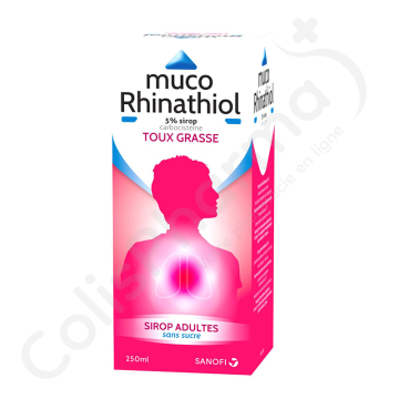 Muco Rhinathiol 5% Zonder Suiker Toux Grasse - Siroop adultes 250 ml