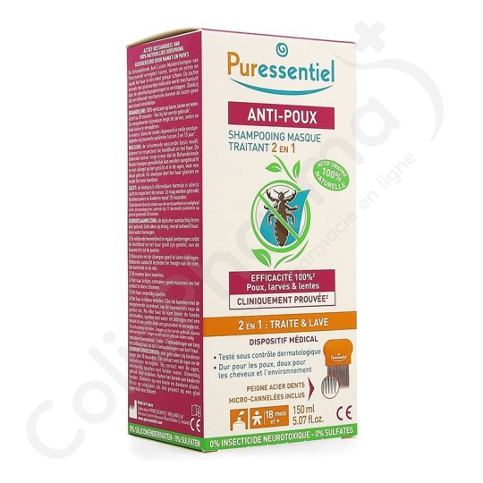 Puressentiel Anti-luizen Shampoo 2in1 - 150 ml + kam