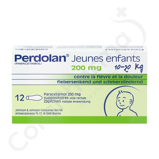 Perdolan Jeunes Enfants 12 suppositoires - ColisPharma