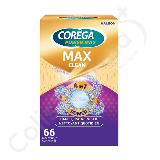Corega Max Clean - 66 tabletten - ColisPharma