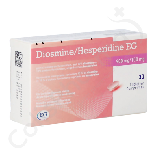 Diosmine + Hesperidine EG 900 mg + 100 mg - 30 comprimés - ColisPharma