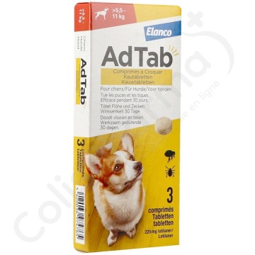 AdTab Chat 2kg - 8kg - 3 comprimés à croquer - ColisPharma