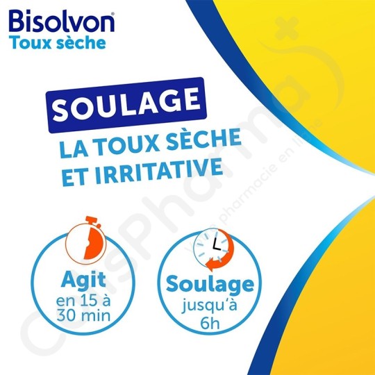 Bisolvon Toux Sèche 2 mg/ml - Sirop 180 ml - Colispharma