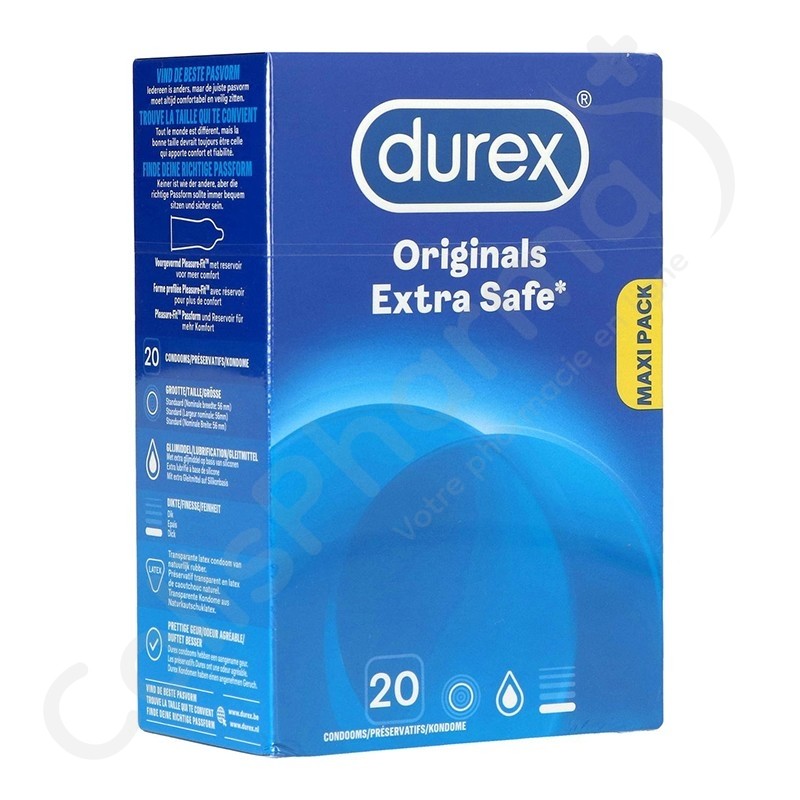 Durex Extra Safe - 20 préservatifs - ColisPharma Durex Extra Safe - 20 préservatifs - ColisPharma