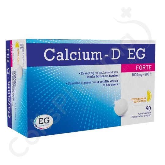 Calcium-D EG Forte - 90 comprimés à croquer - ColisPharma