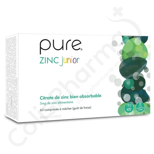 Pure Zinc Junior - 60 comprimés - ColisPharma