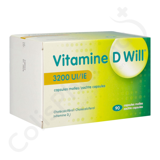 Vitamine D Will 3200 UI - 90 zachte capsules - ColisPharma