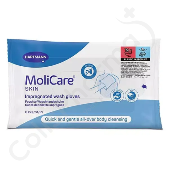 Molicare Skin Vochtige Washhandjes - 8 geïmpregneerde washhandjes ...