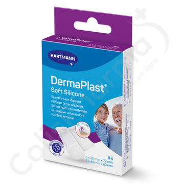 DermaPlast Soft Silicone - 8 pansements - ColisPharma