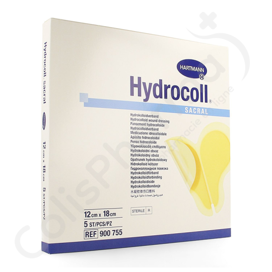 Hydrocoll Sacral 12 cm x 18 cm - 5 pansements actifs - ColisPharma