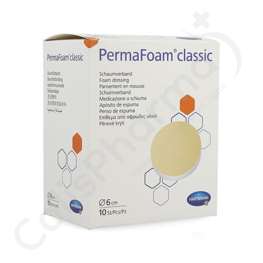 PermaFoam Classic 6 cm Rond - 10 pansements - ColisPharma